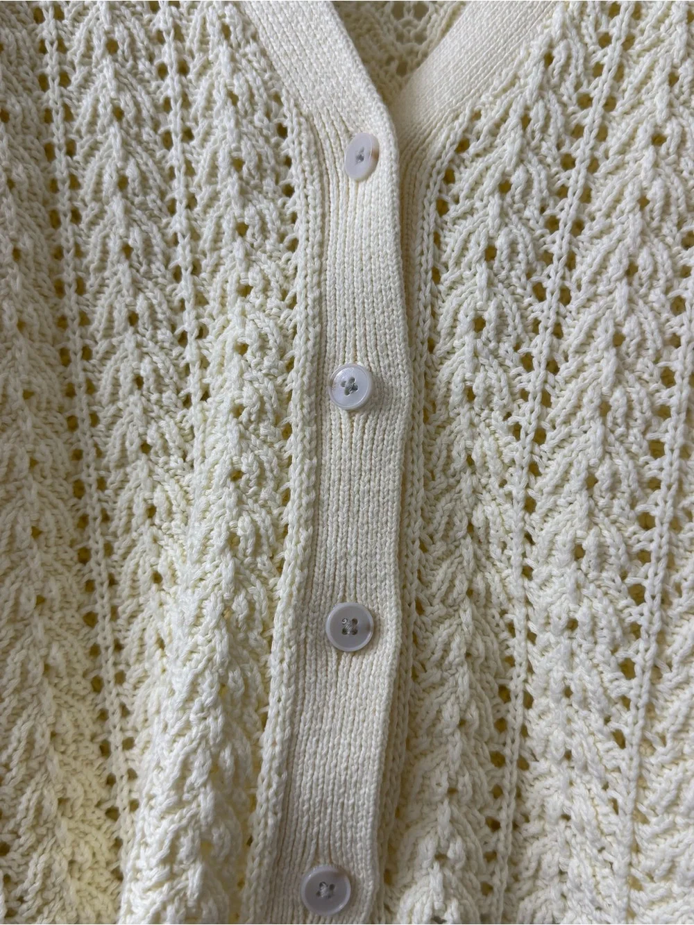 Aritzia | Sweaters | Aritzia Wilfred Splendour Cardigan Crochet Butter ...